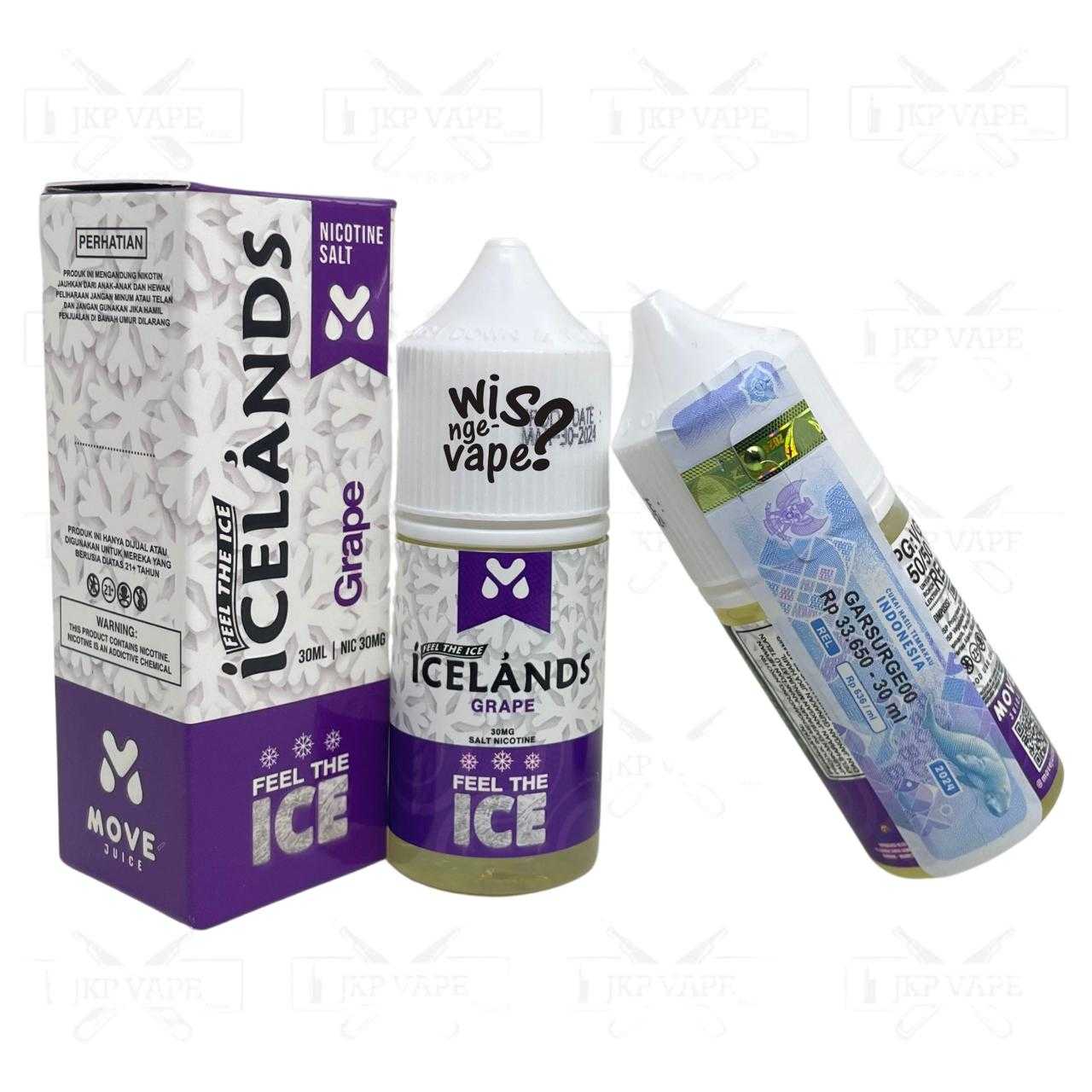 Jual Icelands Grape 30ml - Liquid Vape Saltnic | Jakmall.com