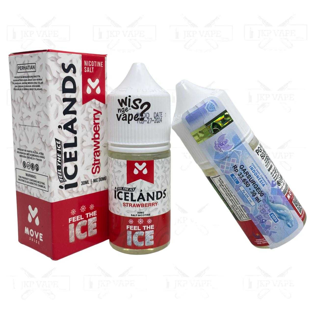 Jual Icelands Strawberry 30ml - Liquid Vape Saltnic | Jakmall.com