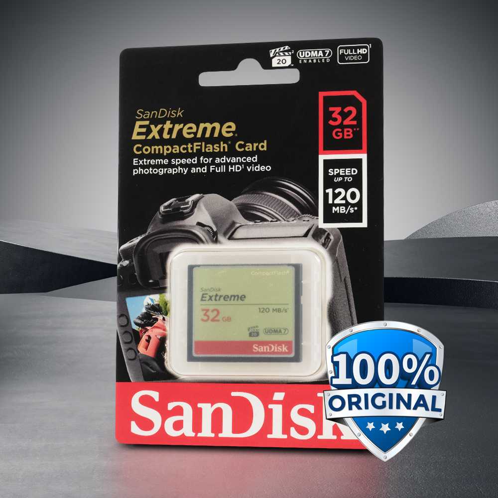 Jual SanDisk Extreme Compact Flash Card VGP-20 120MB/s - SDCFXSB