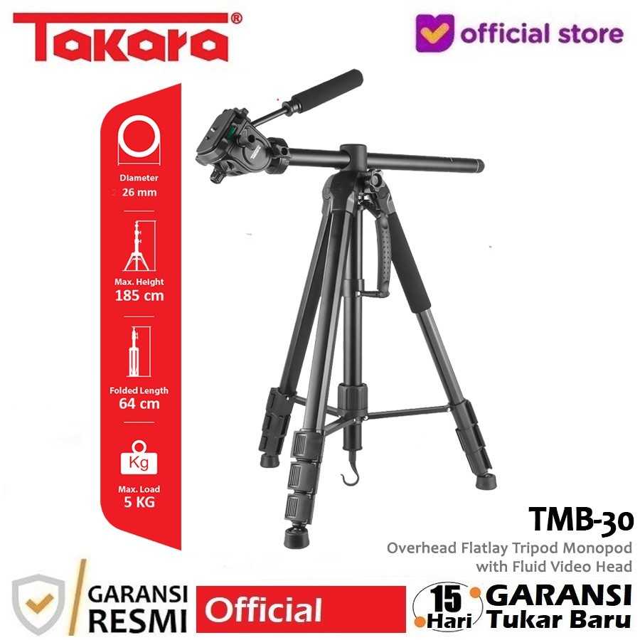 Jual Takara TMB-30 Overhead Flatlay Tripod Monopod with Fluid