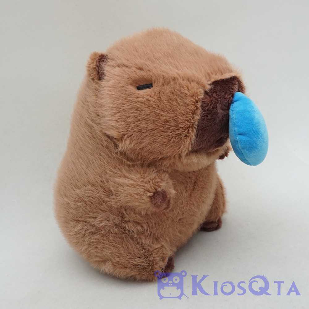 Jual boneka capybara marmut raksasa coklat duduk ingus bisa