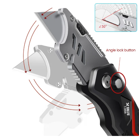Jual AIRAJ Pisau Cutter Lipat Folding Utility Knife Angle