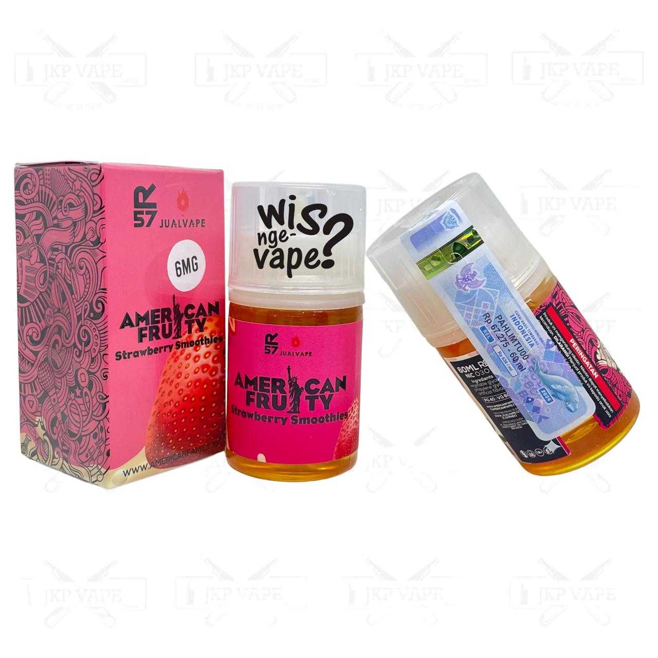 Jual American Fruity Strawberry Smoothies 60ml - Liquid By JVP