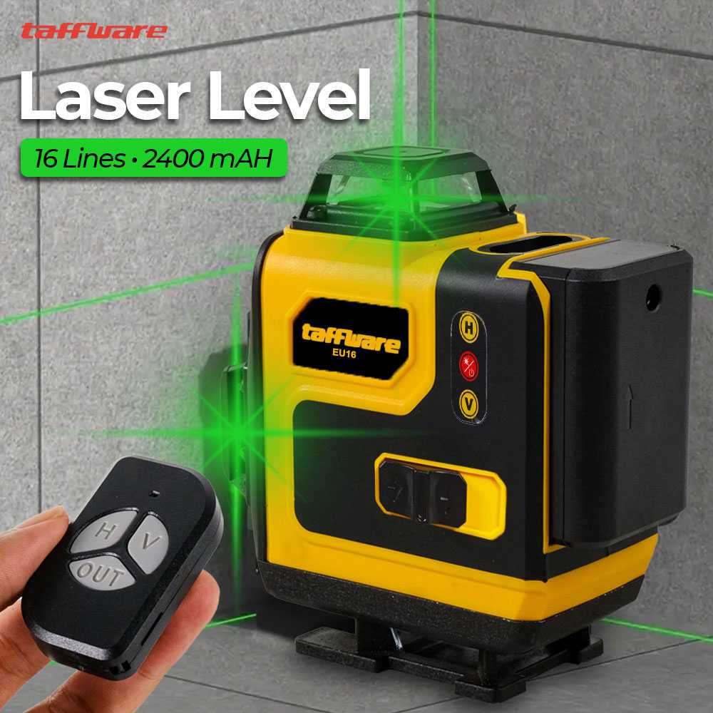 Jual Taffware Laser Level Green Beam 16 Lines 4D Leveling Ground