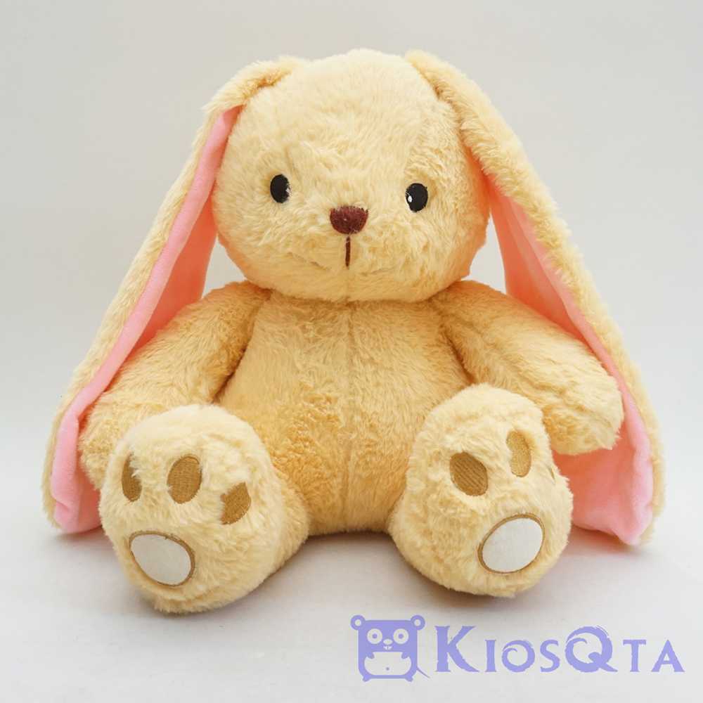 Jual boneka kelinci krem tua duduk cute rabbit telinga panjang