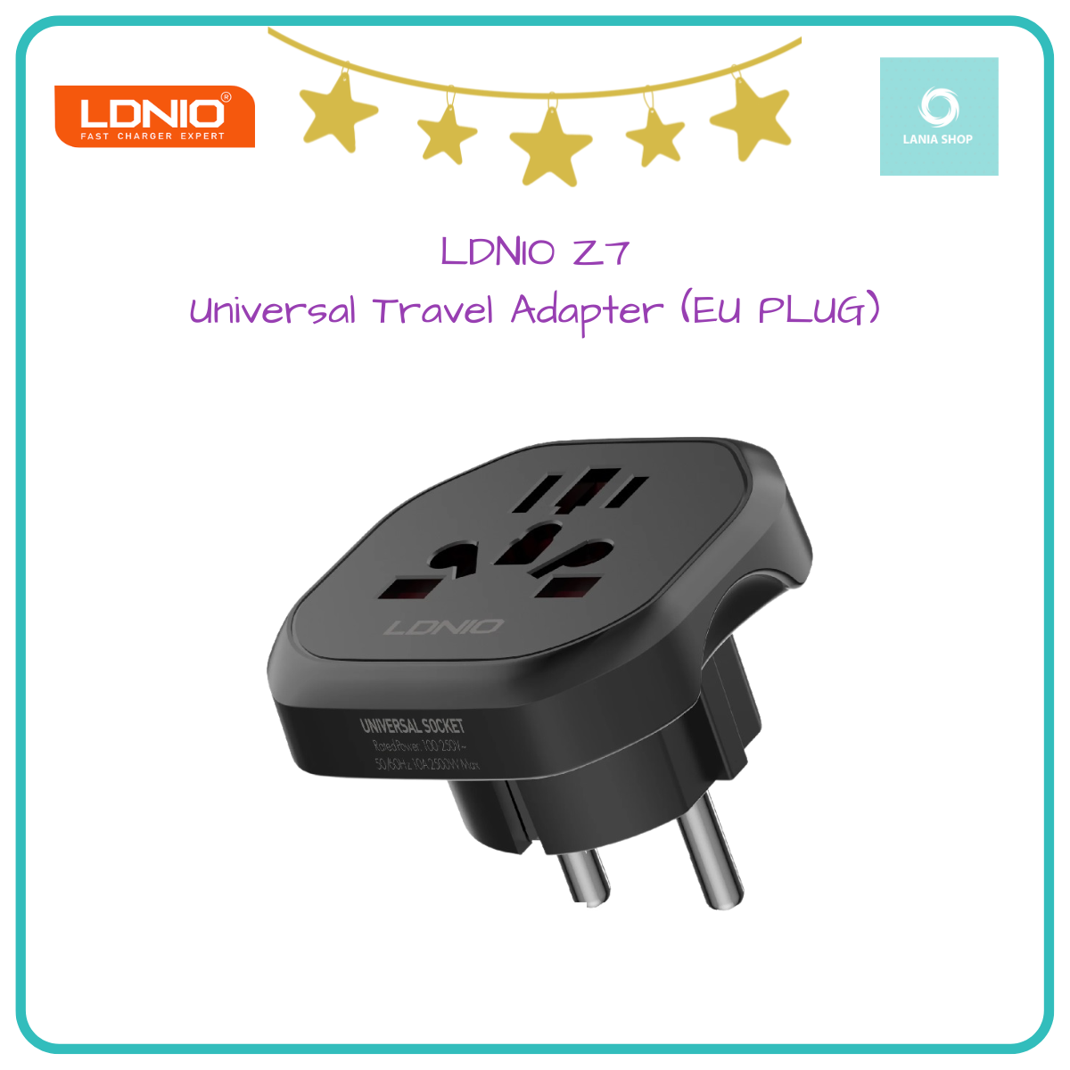 Jual LDNIO Z7 - Universal Travel Adapter (EU PLUG) | Jakmall.com