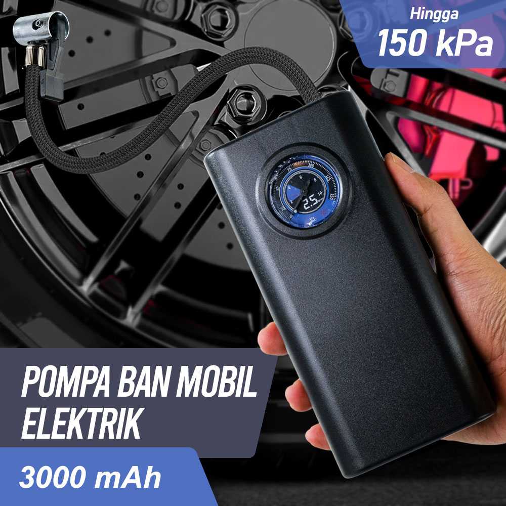 Jual EAFC Pompa Ban Mobil Elektrik Inflator Portable 3000mAh