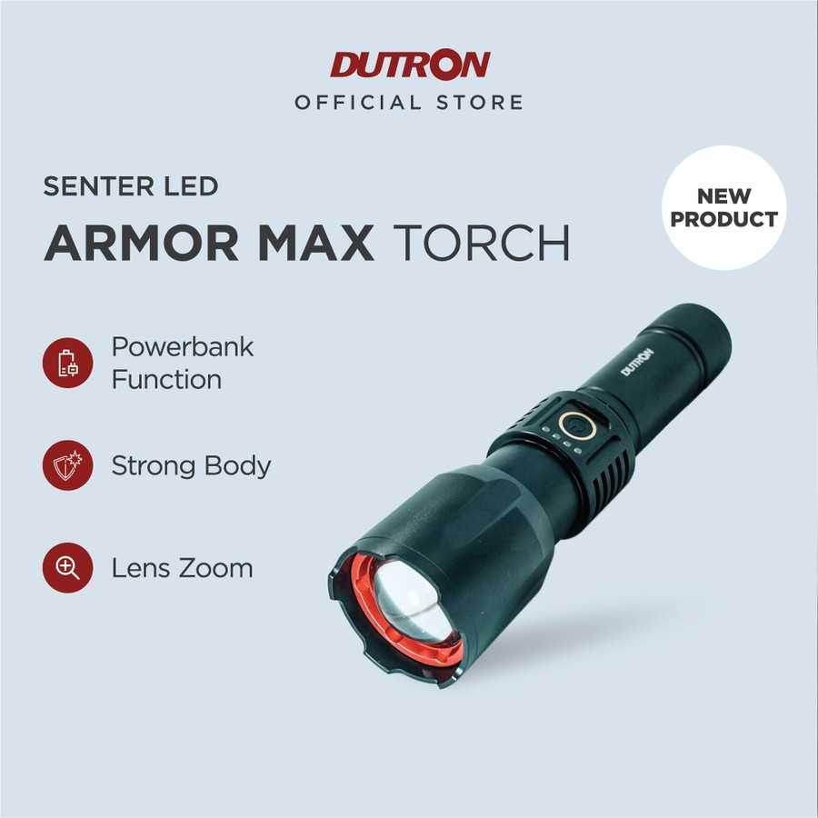 Jual DUTRON Armor Max Senter 30w LED Alumunium 3 Mode Cahaya