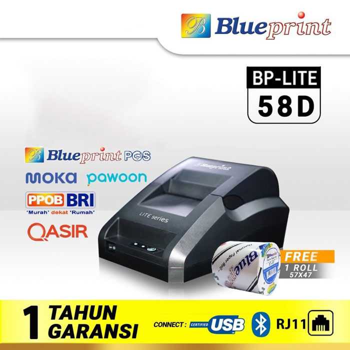 Jual Blueprint BP-Lite58D Desktop Bluetooth Thermal Printer