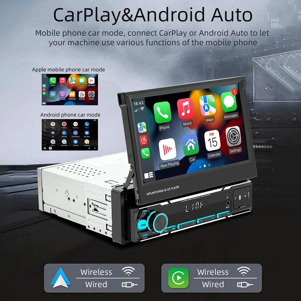 Jual PHYEE Head Unit Tape Mobil 1 DIN Touch Screen HD Bluetooth