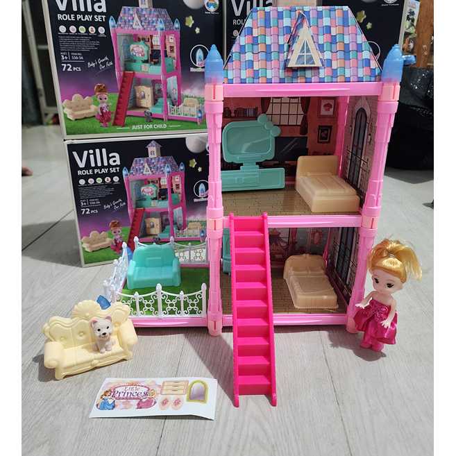 Jual MAINAN RUMAH RUMAHAN VILLA HOUSE SET 2TINGKAT | Jakmall.com