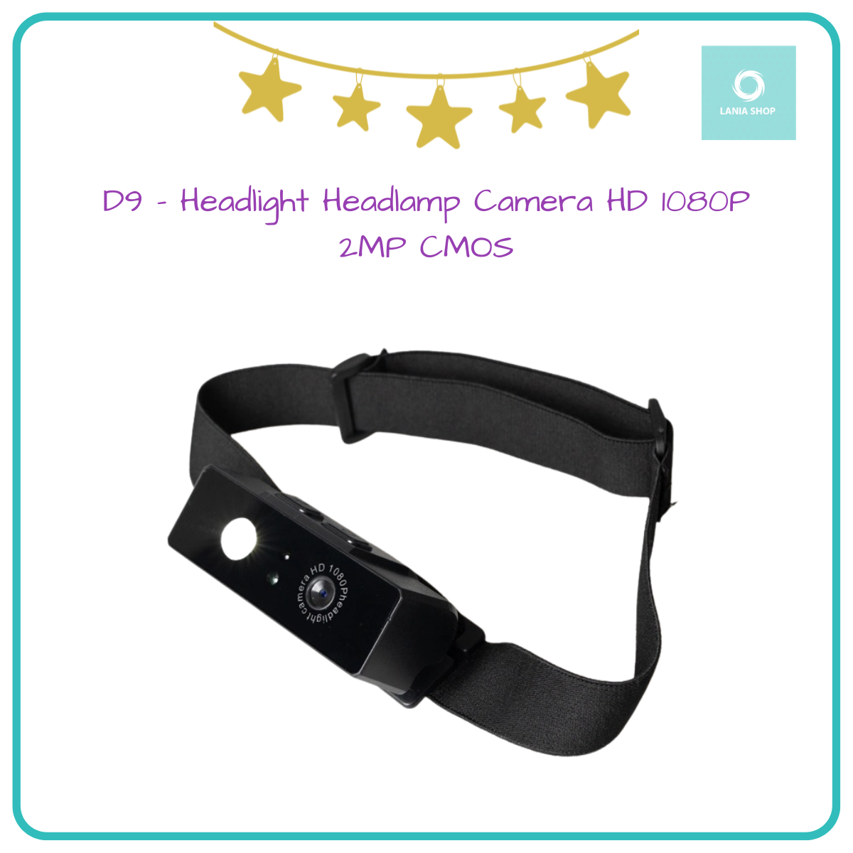 Jual D9 - Headlight Headlamp Camera HD 1080P - 2MP CMOS - Kamera