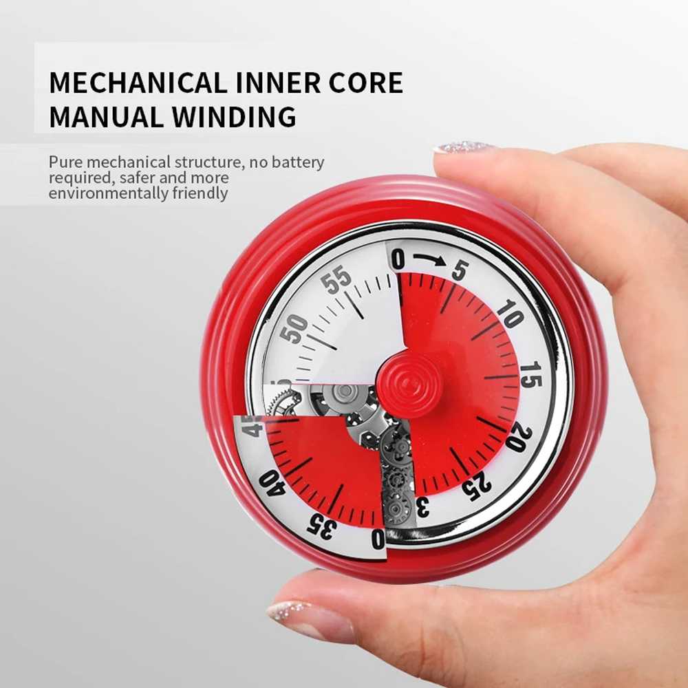 Jual Timer Masak Dapur Mekanik Putar Tangan Rotary Countdown