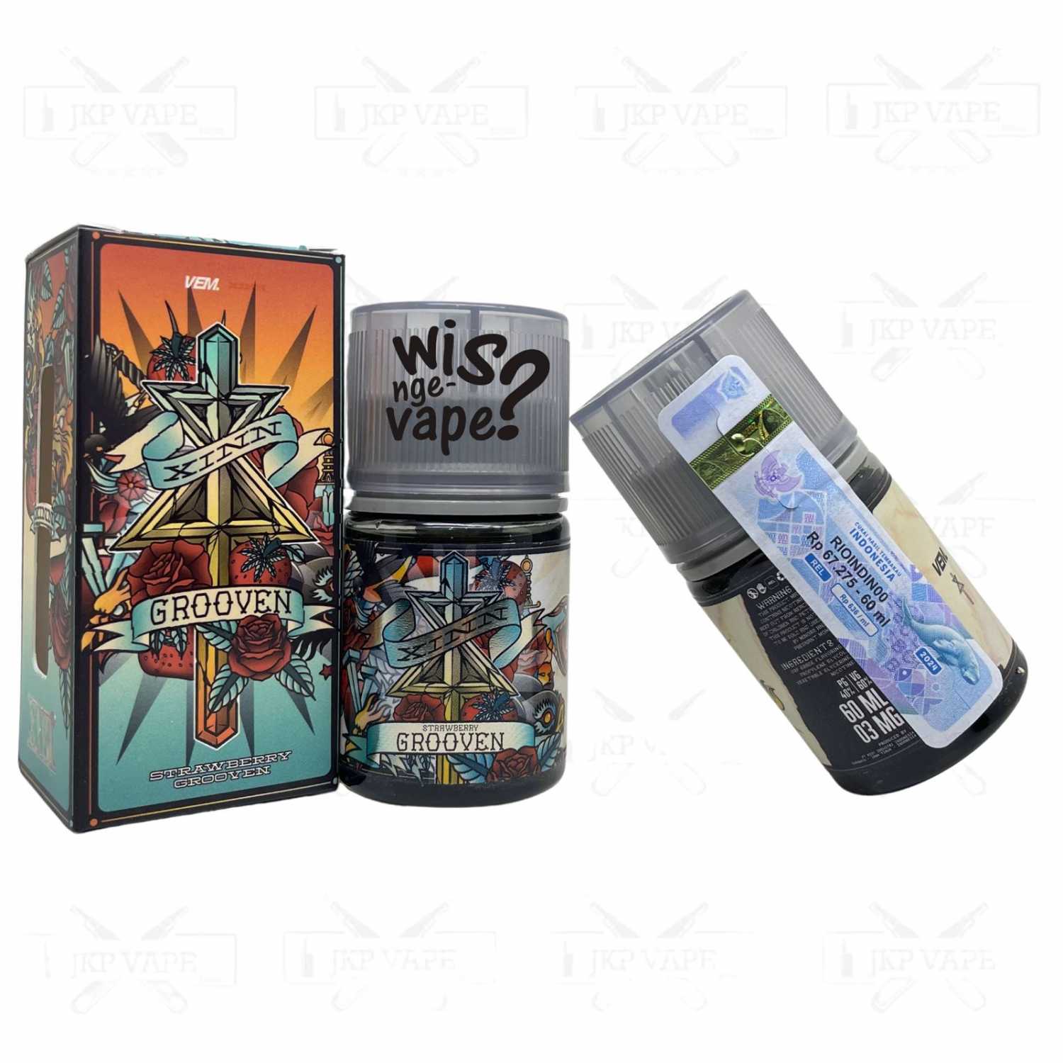 Jual Xinn Grooven Strawberry Vanilla Cream 60ml - Liquid By Vem