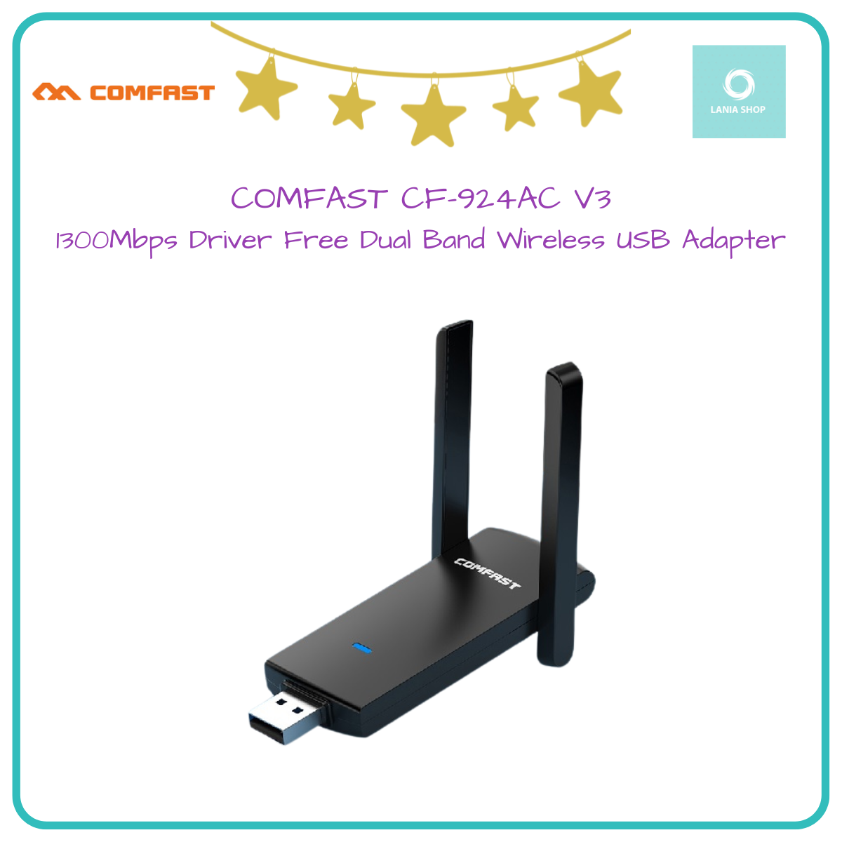 Jual COMFAST CF-924AC V3 - 1300Mbps Driver Free Dual Band