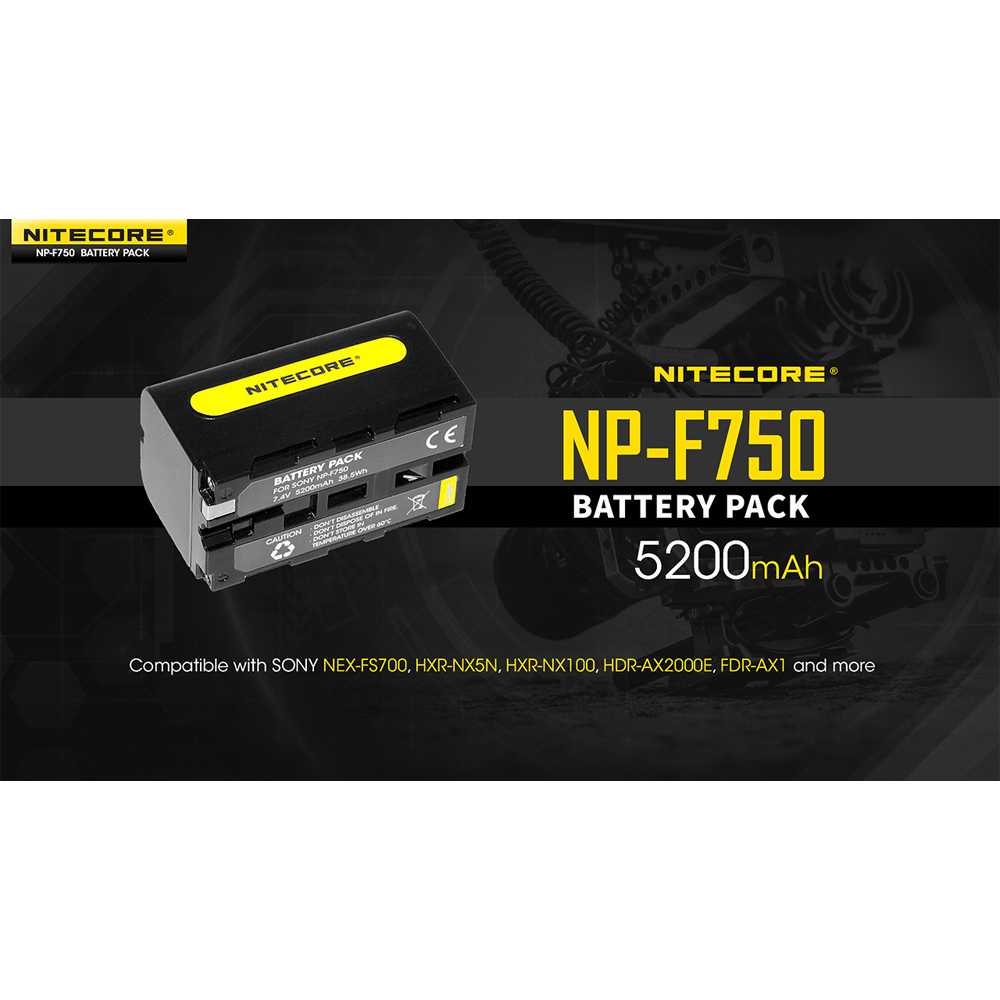 Jual NITECORE Baterai Pack Rechargeable Camcorder Sony Li-Ion