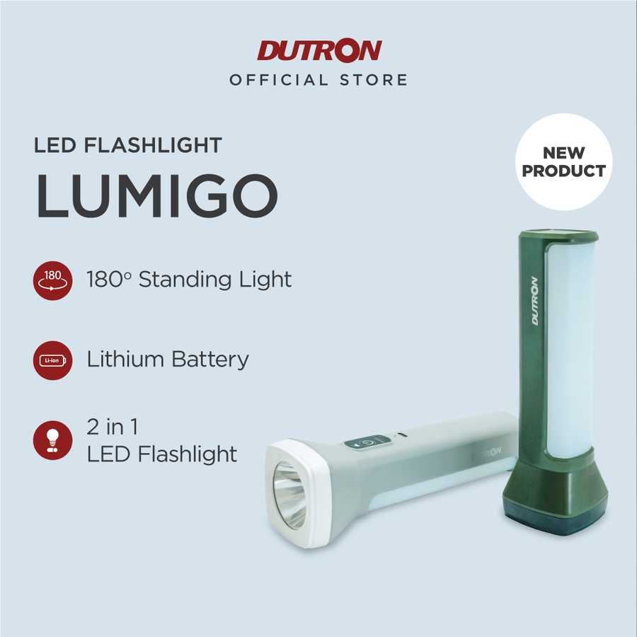 Jual Dutron Senter dimmer LED Lumigo Dual Mode 5 Watt + 2 Watt