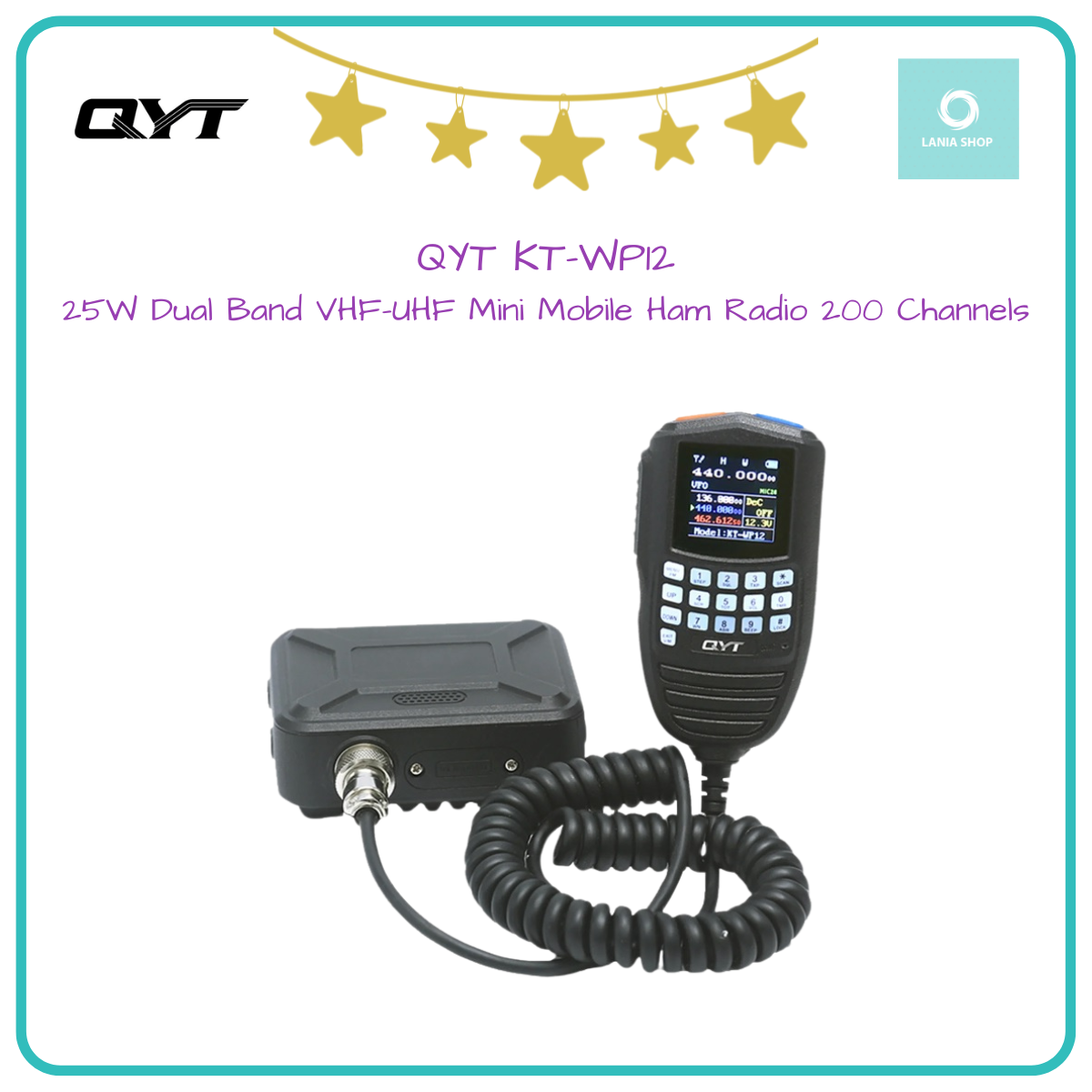 Jual QYT KT-WP12 - 25W Dual Band VHF-UHF Mini Mobile Ham Radio