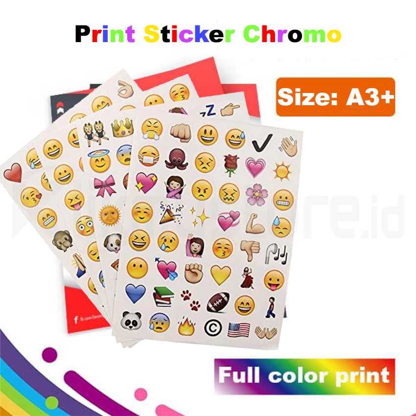 Jual Print Sticker Chromo Cetak Full Color Stiker Kromo Cutting