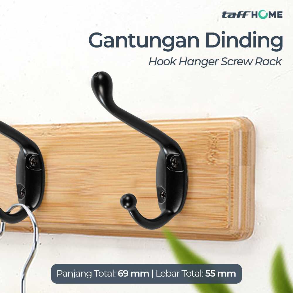 Jual TaffHOME Gantungan Dinding Hook Hanger Screw Rack - H216