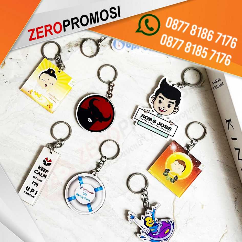 Jual Souvenir Kantor Unik Gantungan Kunci Akrilik Insert Paper