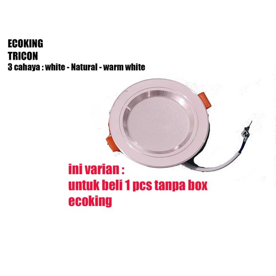 Jual LAMPU DOWNLIGHT 5w LED 3 WARNA PUTIH NATURAL WW ceiling