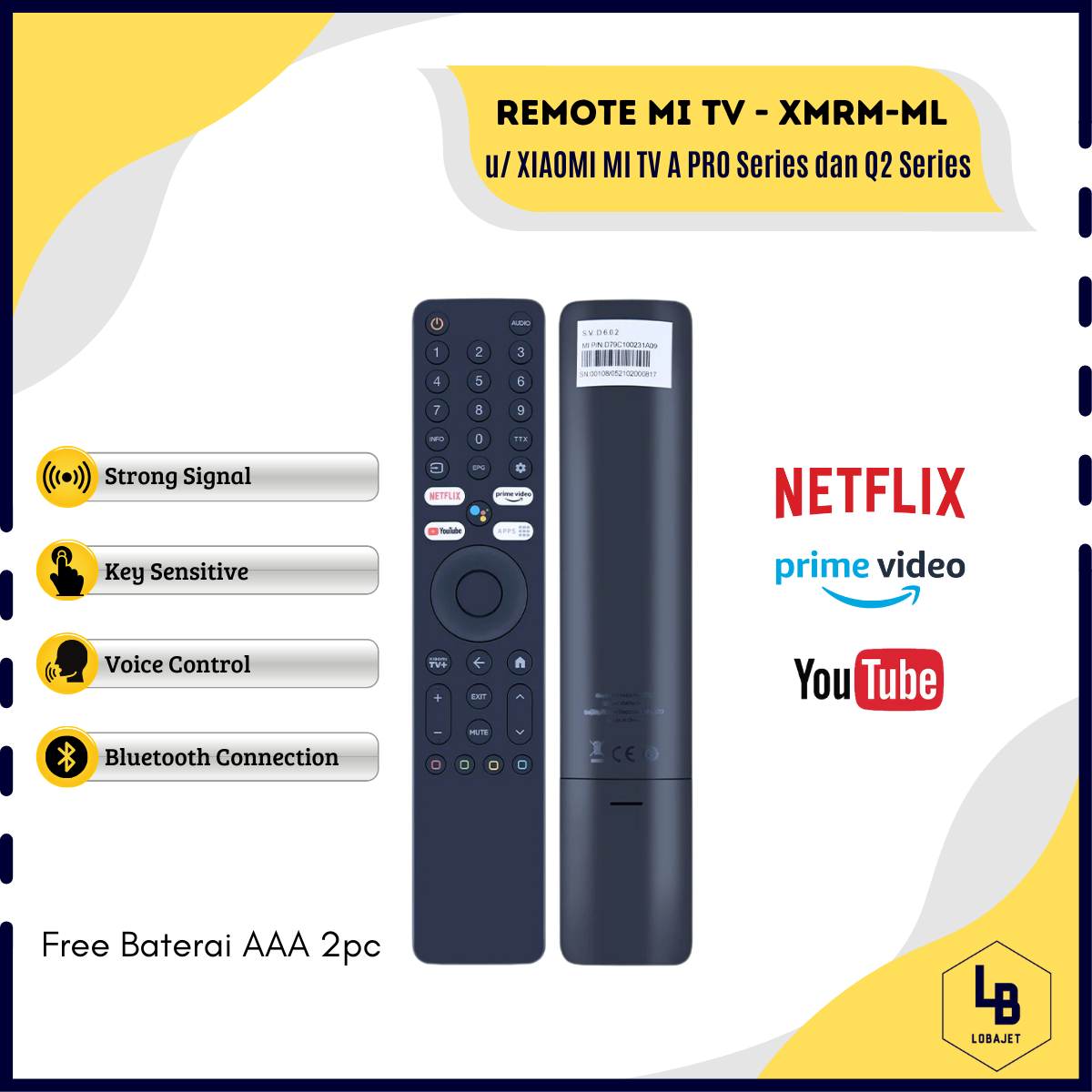 Jual Remote Mi TV - XMRM-ML - Remote Cadangan Pengganti untuk Jual Remote Mi TV - XMRM-ML - Remote Cadangan Pengganti untuk