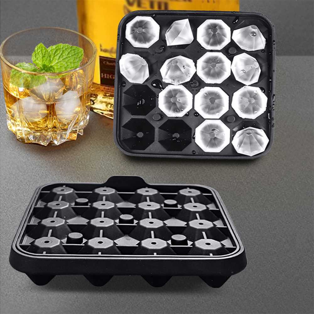Jual CONNIE Cetakan Es Batu Silikon Diamond 16 Grid Ice Cube