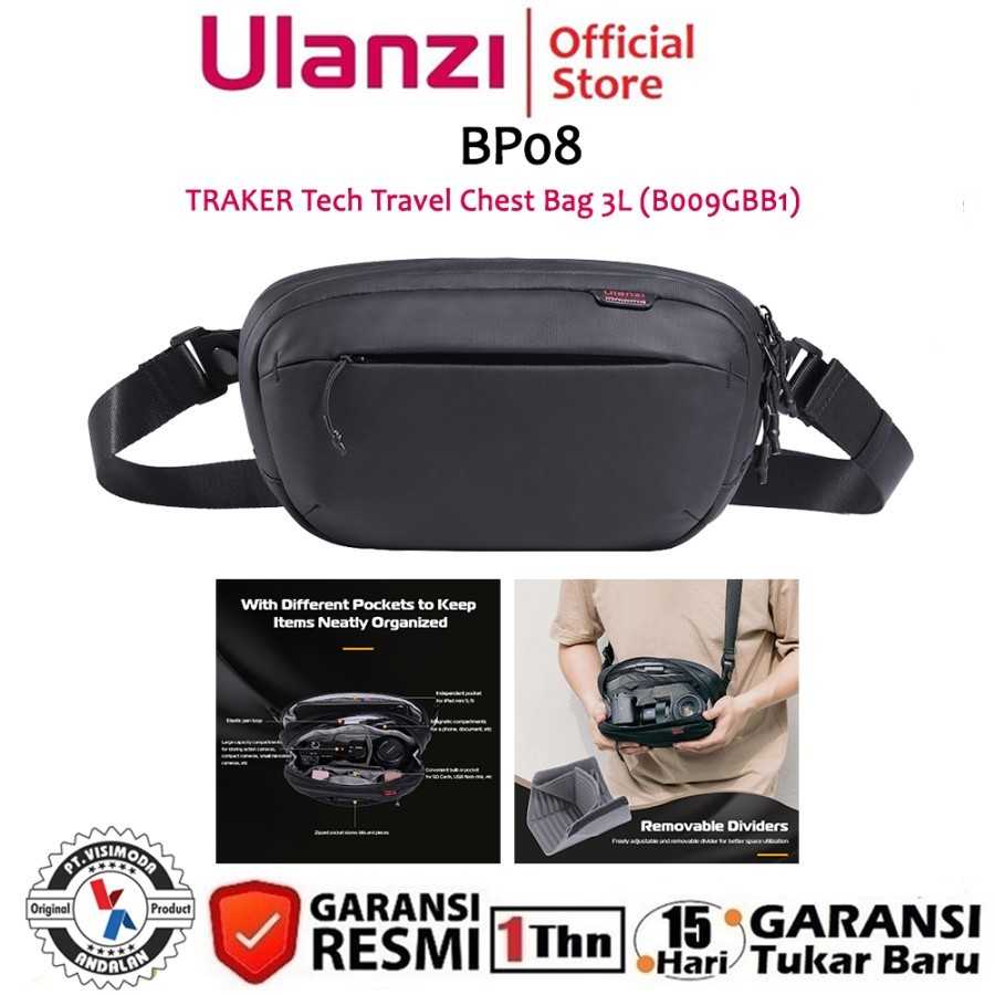 Jual Ulanzi BP08 3L Traker Travel Chest Bag Sling Bag (B009GBB1)