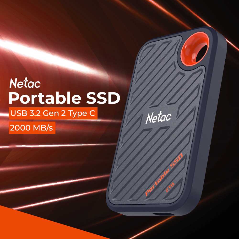 Jual Netac ZX20 Portable SSD 2000MB/s USB 3.2 Gen 2 Type C
