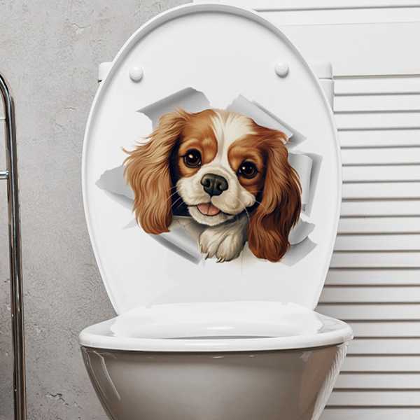 Jual stiker anjing 3d cute dog toilet sticker aar015 | Jakmall.com