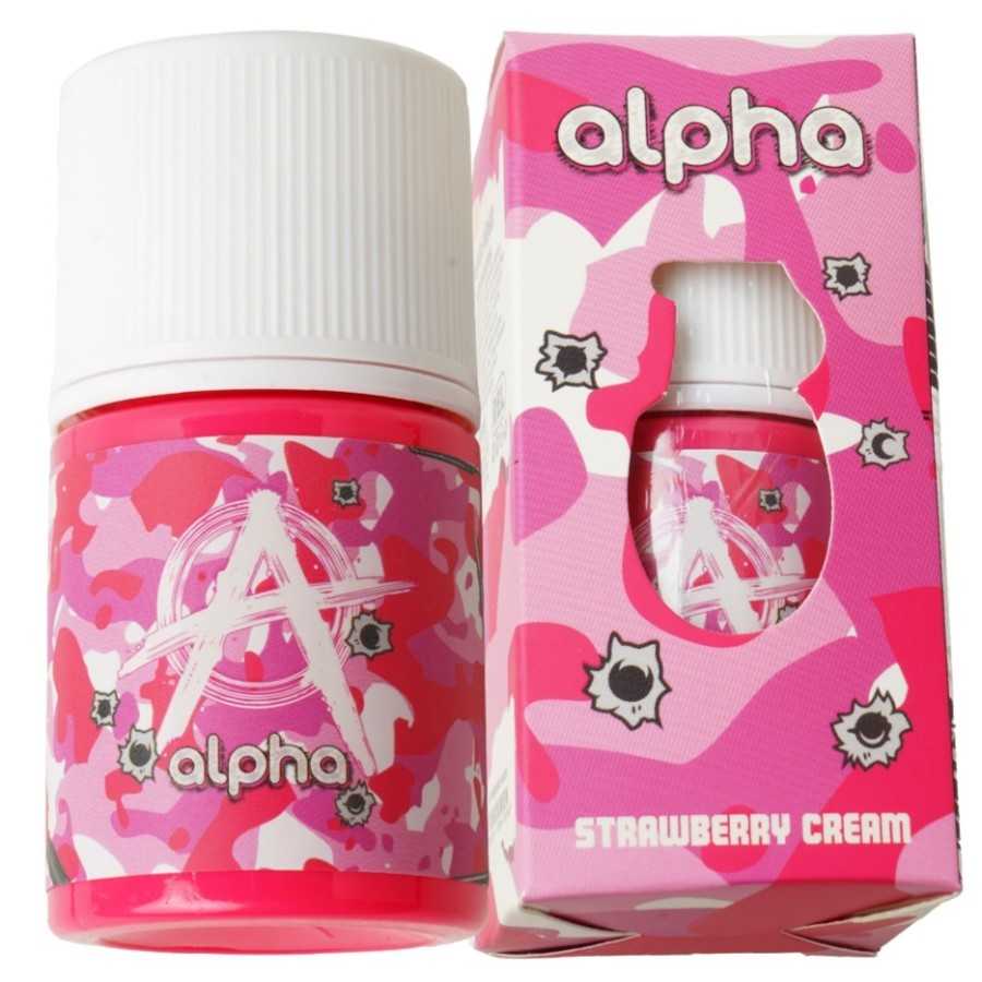 Jual Alpha Strawberry Cream 60ml - Liquid Vape by The A Team