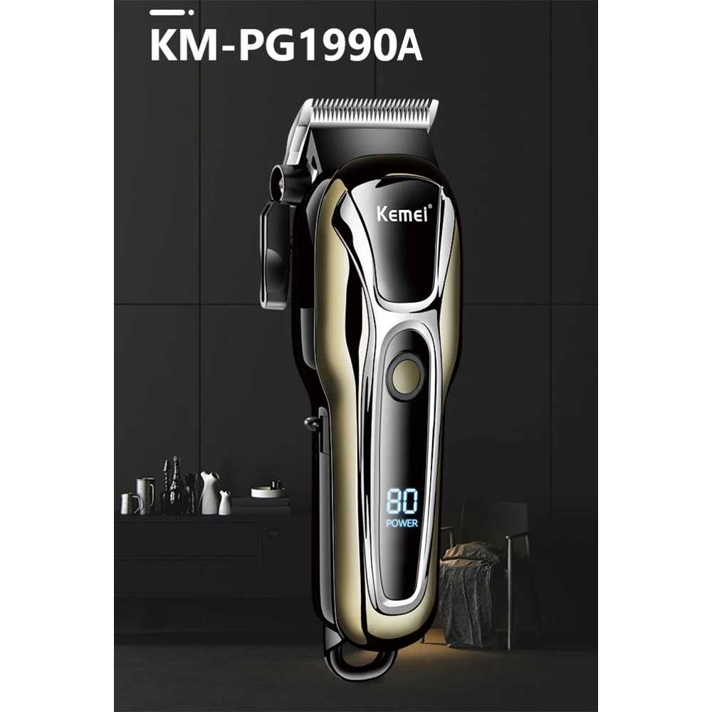 Jual Kemei Alat Cukur Rambut Elektrik Hair Clipper Trimmer LCD