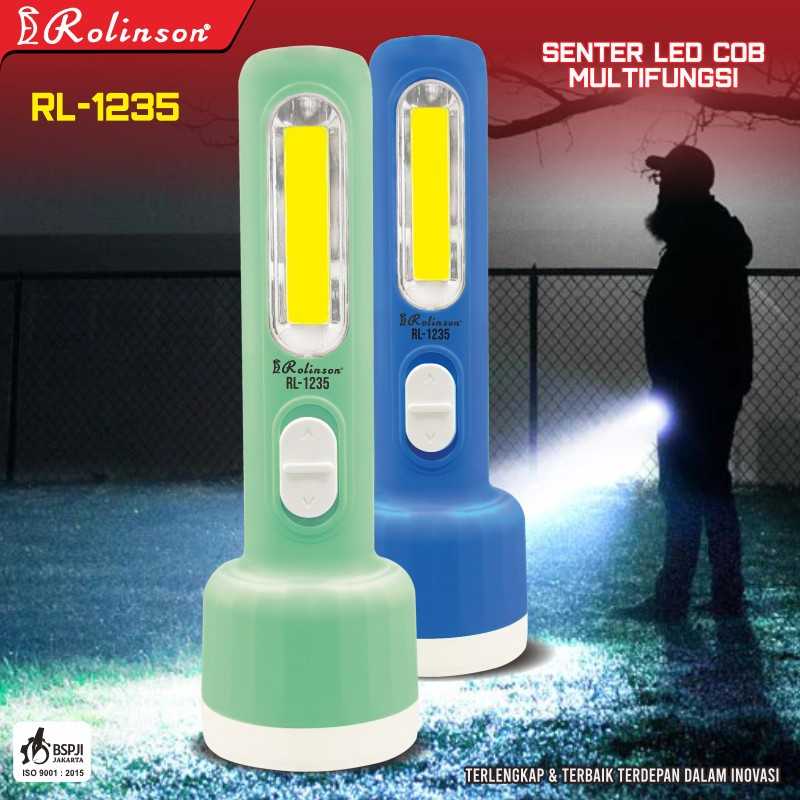 Jual Rolinson RL-1235 Senter Multifungsi 20 Watt + LED COB 10