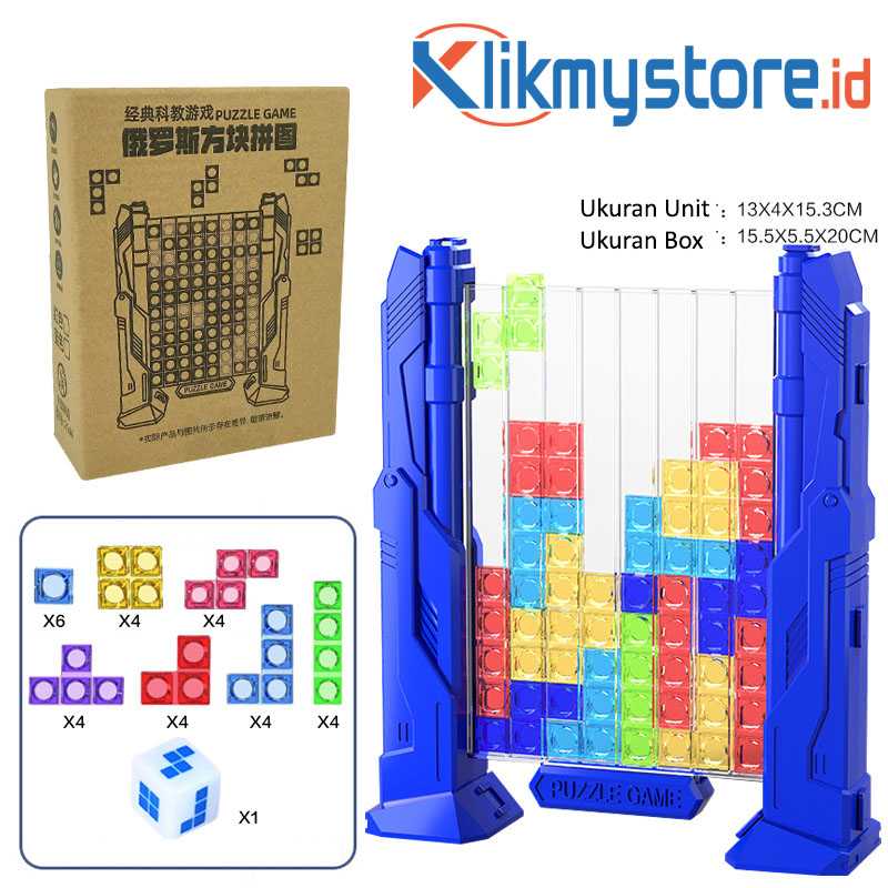 Jual Tetris 3D Board Game Mainan Susun Balok Edukasi Anak Puzzle