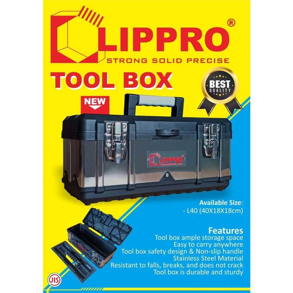 Jual Lippro L40 40x18x18cm Tool Box Besi Stainless Kotak | Jakmall.com