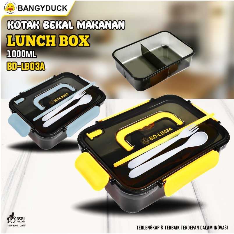 Jual Kotak Bekal Makan Lunch Box 2 Sekat 1000ml dan 3 Sekat