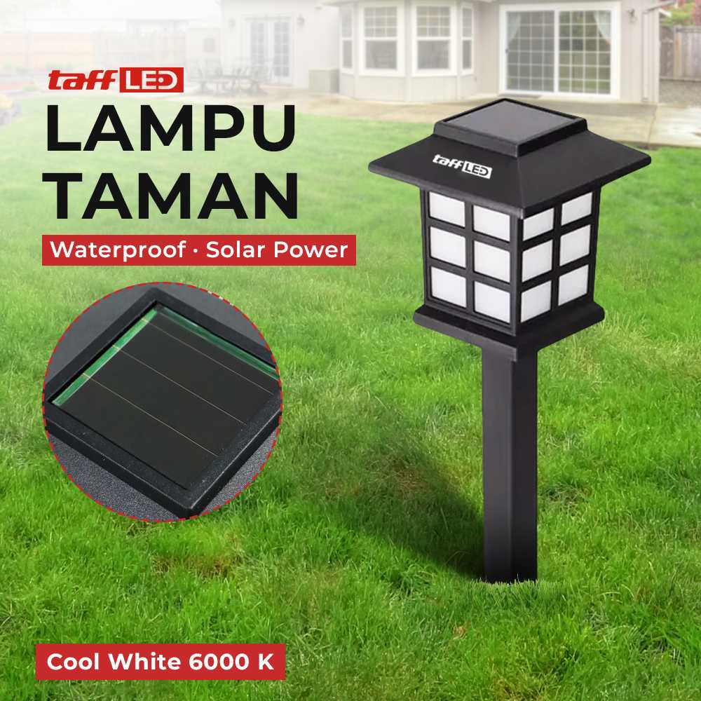 Jual TaffLED Lampu Taman Solar Tancap LED Waterproof Cool White