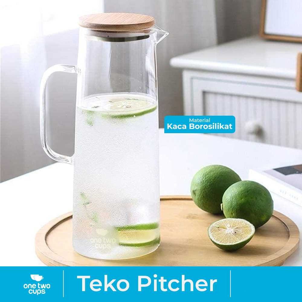 Jual One Two Cups Teko Pitcher Kaca Tahan Panas Api Water Jug
