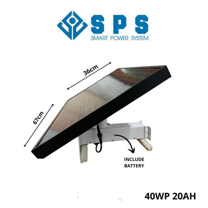 Jual SPS 40WP Black Series 12V 5A 20AH 30AH Solar Panel With