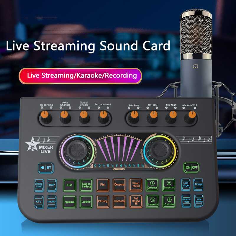 Jual Tenlamp Mixer Audio External Sound Card Live Bluetooth
