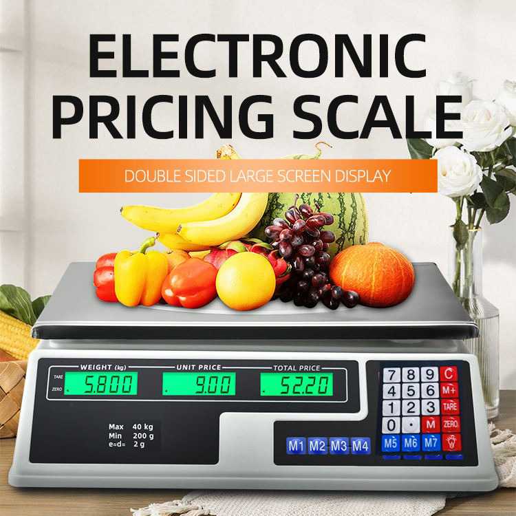 Jual Beichen Timbangan Buah Harga Digital Scale Pricing LCD 40kg