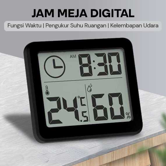 Jual Jam Meja Digital Pengukur Suhu Kelembapan Udara uk 7x8cm