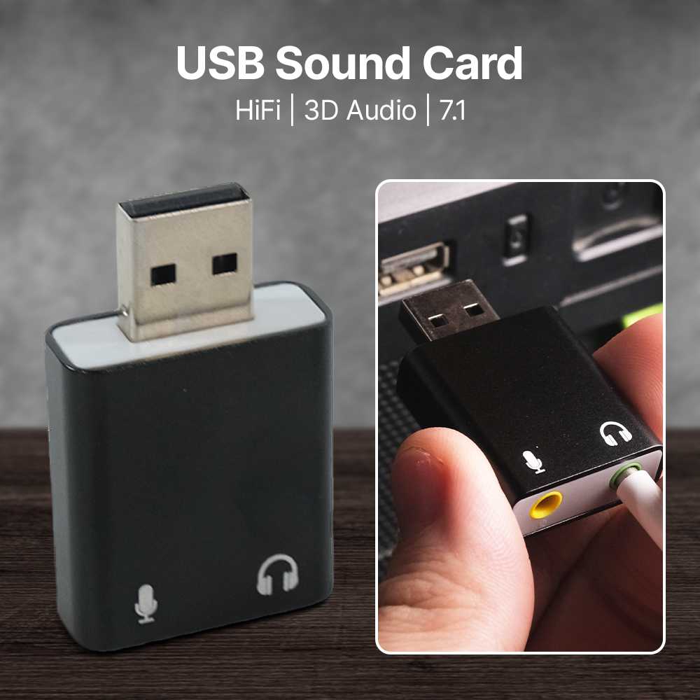 Jual External USB Sound Card HiFi Magic Voice 3D Audio 7.1