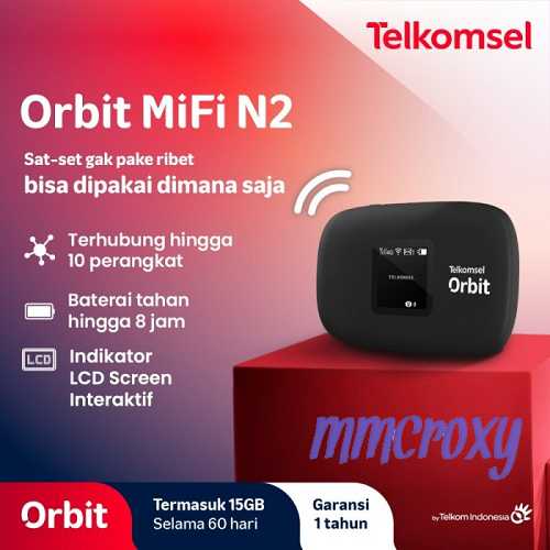 Jual Telkomsel Orbit Mifi N2 Mini Portable Modem Wifi 4G LTE HKM