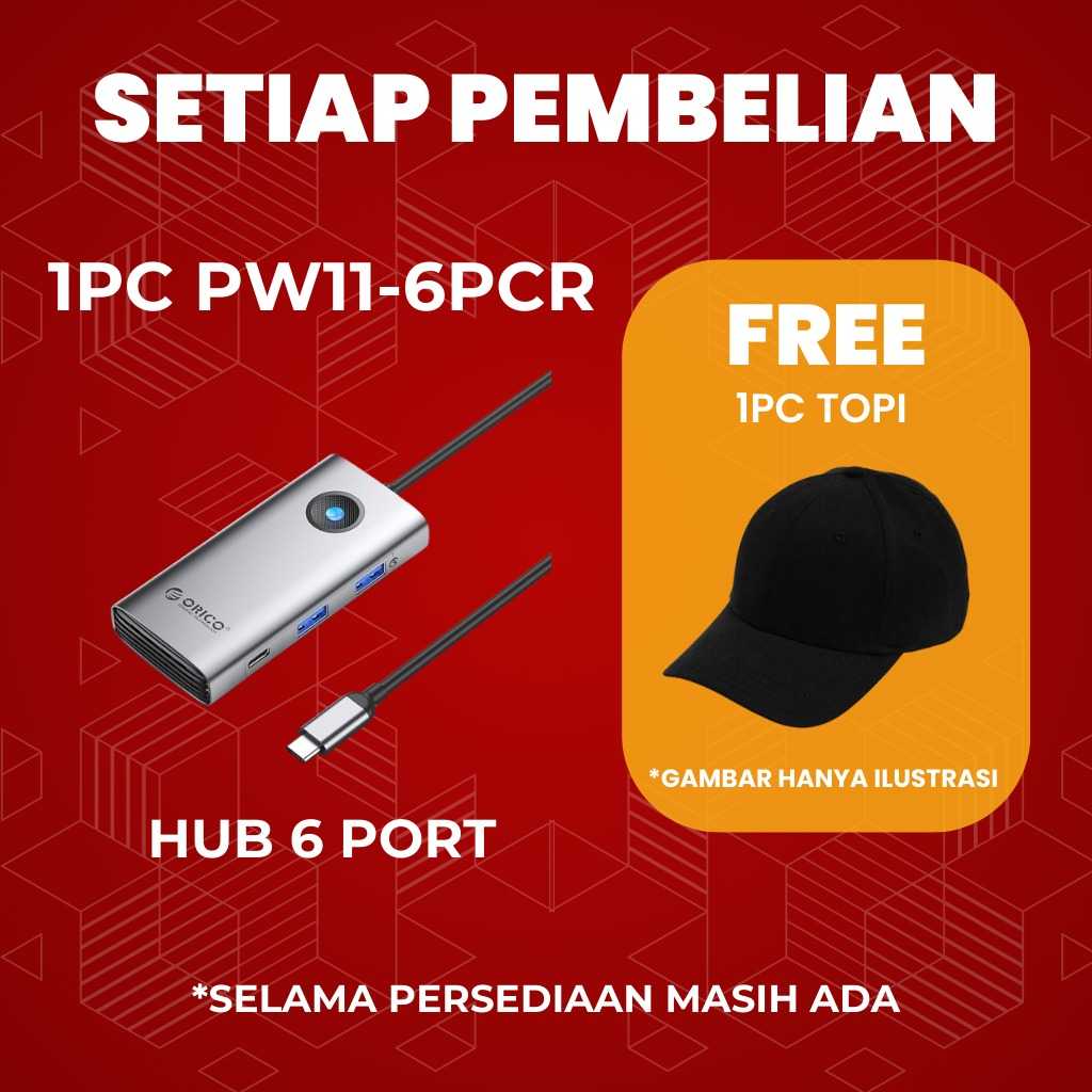 Jual ORICO PW11-6PCR Type C HUB 2 USB 1 Type C 1 PD 100W HDMI