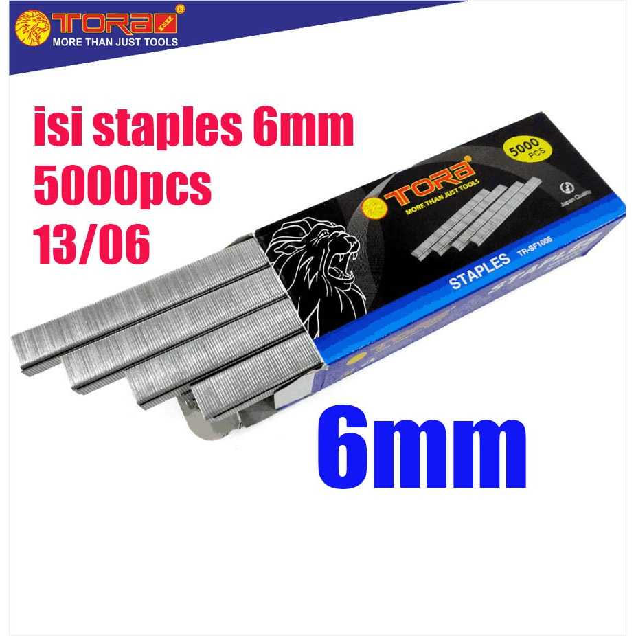 Jual TORA Staples Refil 6mm & 8mm - isi Staples Manual Isi 5000