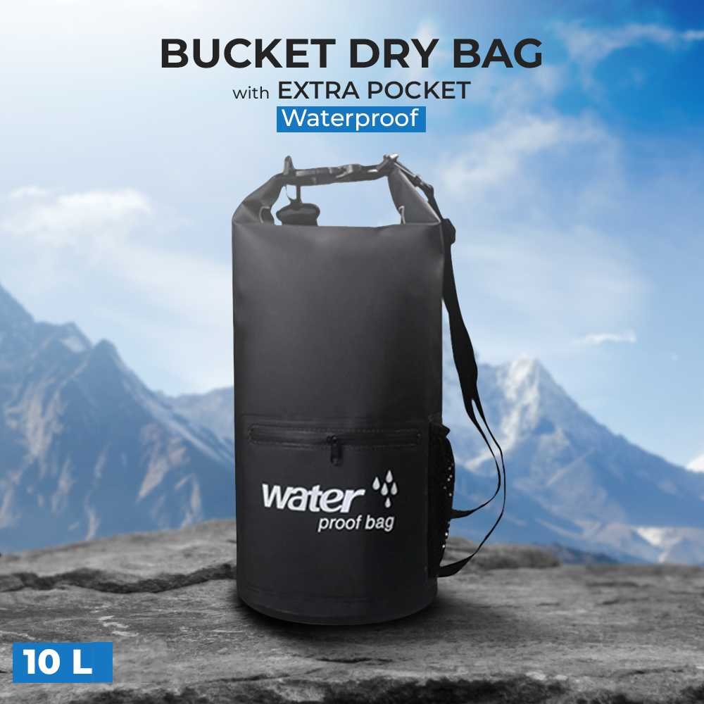 Jual Outdoor Waterproof Bucket Dry Bag with Extra Pocket