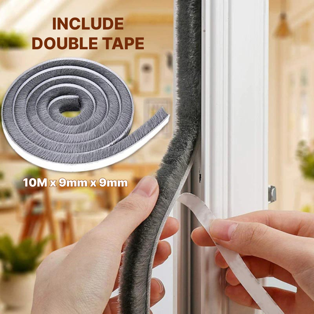 Jual TaffHOME Lis Strip Pintu Brush Sealing Insulation 10M