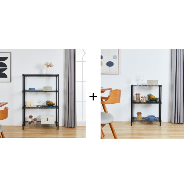 Jual Set Rak Besi 4 Tingkat Dan 3 Tingkat Adjustable Peralatan